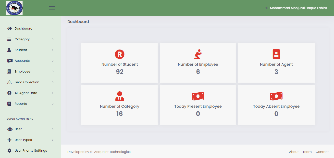 Best 1 Education Consultancy Management Software Bangladesh